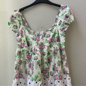 ASOS | Dresses | Asos Layered Polkadot Floral Cap Sleeve Max Dress Nwt ...